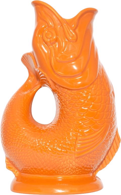 Fisch-Karaffe in Orange, 1,2L - Döllerer Weinhaus